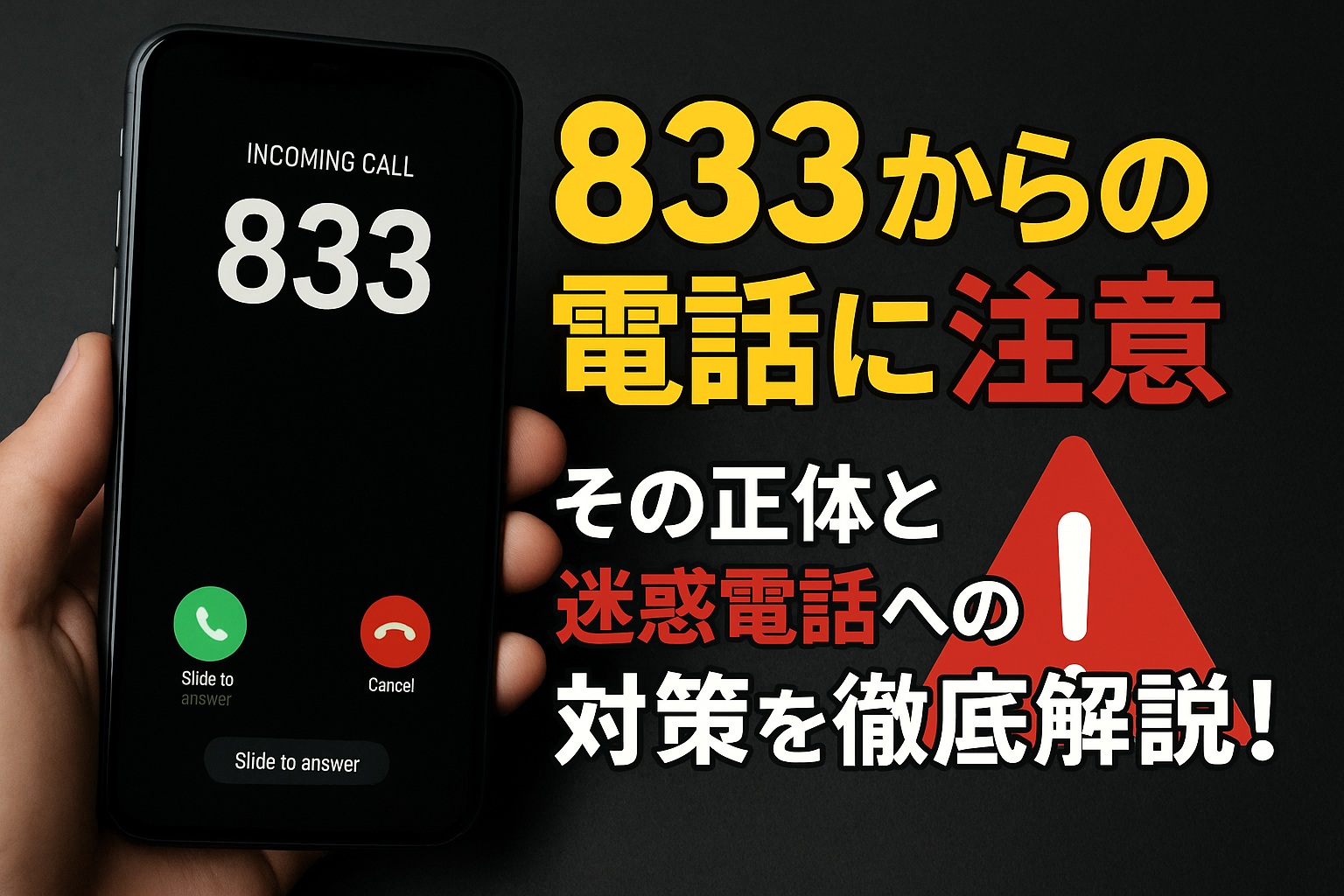 【833からの電話に注意】その正体と迷惑電話への対策を徹底解説！ | 広がるブログ